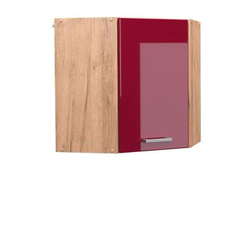 Vicco El&eacute;ment haut de cuisine R-Line, Rouge bordeaux Haute brillance, 57 cm Vicco