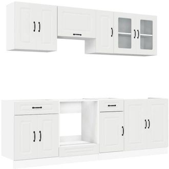 vidaXL 8-tlg. K&uuml;chenschrank-Set Kalmar Wei&szlig; Holzwerkstoff Vidaxl