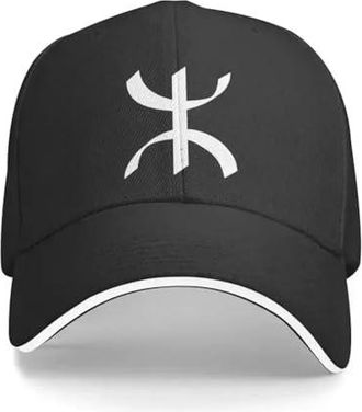 Generic Coton Chaud dHiver, personnalisé berbère tifinagh Symbole Casquette de Baseball Femmes Hommes personnalisé réglable Adulte Drapeau de Papa amazigh Cha