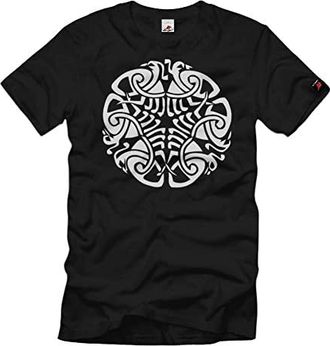 Copytec Celtic Aigle Aigle celtique celte médiéval - T-Shirt 161 - Noir - Large