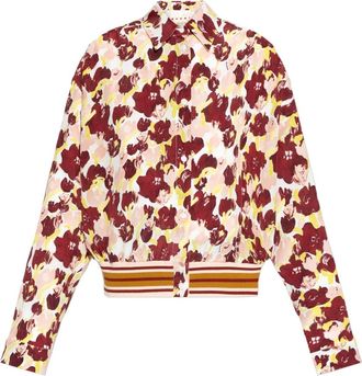 Marni Femme, Vestes, Multicolore, Taille: 38 FR Veste en soie &agrave; motif floral