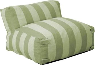 Oviala Fauteuil de jardin ray&eacute; pour canap&eacute; modulable vert cactus - Mixi