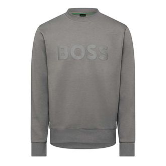 HUGO BOSS Salbo Sweatshirt f&uuml;r Herren, Lang&auml;rmlig (Grau)