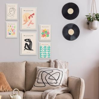 Nacnic Set mit 6 Henri Matisse Postern. Freiheit. Drucke des Fauvismus und der abstrakten Kunst für Innenarchitektur und Dekoration. A3 & A4 ohne Rahmen