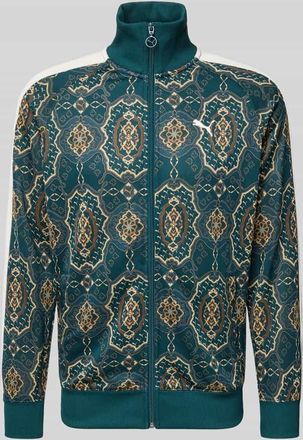 Puma Sweatjacke im Allover-Look mit Stehkragen