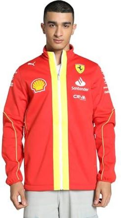 Puma Veste Softshell d&eacute;quipe Scuderia Ferrari 2024 pour hommes - Rouge Br&ucirc;l&eacute; - Taille: XL
