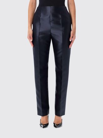 Alberta Ferretti Pantalon skinny taille haute en satin avec fermeture lat&eacute;rale