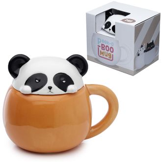 Puckator Tasse aus Keramik mit geformtem Deckel - Panda - s&uuml;&szlig;e Tiere