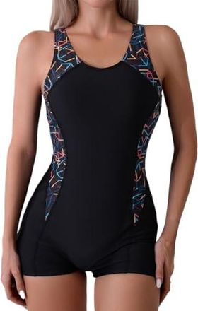 Generic Maillot de bain gainant pour femme - Push Up - Sexy - Col en V - Maillot de bain une pi&egrave;ce - Forme incurv&eacute;e - Monokinis - Sport - Maillot de bain amin