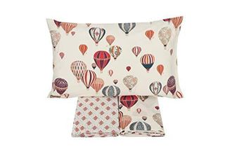 Gabel Bettwäsche-Set für Doppelbett, Wonderland Bett, Blau