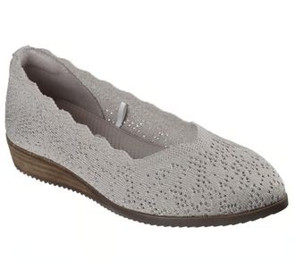 Skechers Damen Cleo Sawdust-Modesty Sneaker, beige, 37.5 EU