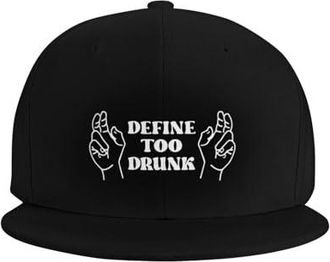 Generic D&eacute;finir &laquo; &Ecirc;tre Trop Ivre &raquo; Homme Femme Snapback Chapeau Mode Casquette De Baseball L&egrave;g&eacute;re Strapback Cap pour Sport Hip Pop Trucker