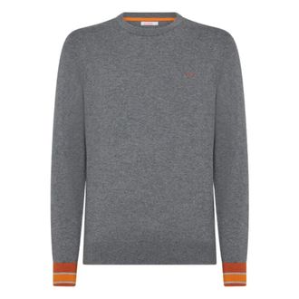 Sun 68 Grauer Pullover mit ikonischen Details - - Knitwear - Herren - Grau - 2XL
