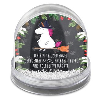 Mr. & Mrs. Panda Schneekugel Einhorn Hexe - Geschenk, Unicorn, Frau, Teufel, Engel, Schüttelkugel, Einhörner, Weihnachts, Weihnachten, Weihnachtskugel