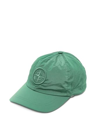 Stone Island logo-embroidered baseball cap - Gr&uuml;n