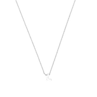 Luxenter Halskette Alphabet mit Silber-Finish - Buchstabe L, Mediano, Metall, Ohne Edelstein