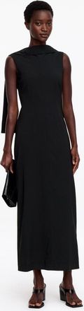 Arket Kleid Mit Drapierung Am Ausschnitt -Schwarz