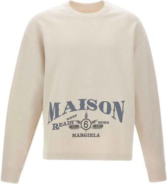 Maison Margiela Sweat-shirt en coton imprim&eacute; logo