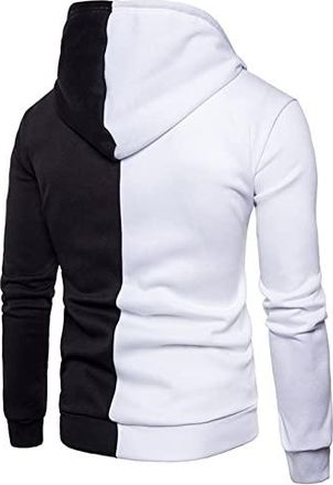 Generic Manteau en peluche décontracté pour homme avec fermeture éclair à manches longues et poche - Haut ample pour le sport en plein air - Cadeau de Noël, b