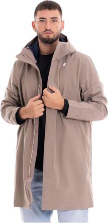 K-Way Homme, Manteaux, Beige, Taille: 2XL Veste Bonded Vislon