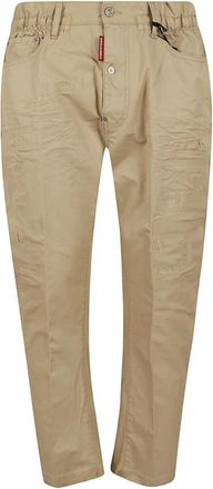 Dsquared2 Homme, Pantalons, Beige, Taille: S Pantalon Effet Vieilli