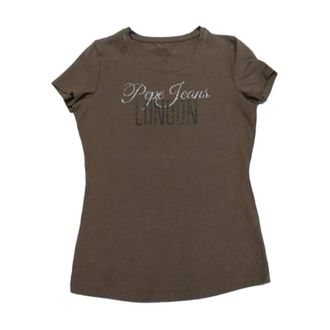 Pepe Jeans London T-Shirt mit Rundhalsausschnitt - - Tops - Damen - Gr&uuml;n - XS