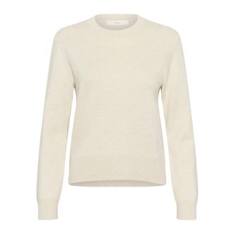 Inwear Wei&szlig;er Melange Strickpullover - - Knitwear - Damen - Beige - XL
