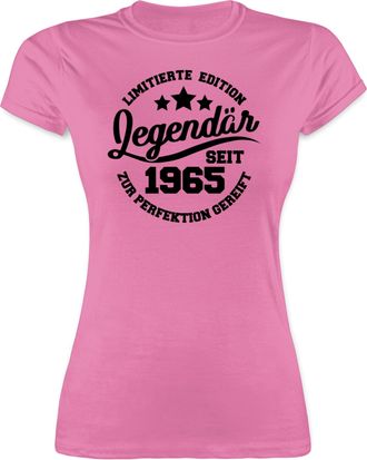 Shirtracer Shirt Damen - 60. Geburtstag - Legend&auml;r seit 1965 - schwarz - XL - Rosa - Geschenke zum 60 Frau Tshirt Sixty 60.Geburtstag 1963 t-Shirts Geschenk 60.G