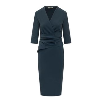 La Petite Robe Di Chiara Boni V-Ausschnitt-Wickel-Midikleid - - Dresses - Damen - Gr&uuml;n - L