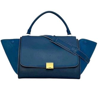 Celine Pre-owned Cuir sacs-celine - Femme - Pre-owned - Bleu - Taille: ONE Size