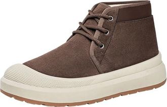 Generic Bottes de neige thermiques doubl&eacute;es de fourrure pour homme - Chaussures dhiver &agrave; lacets &eacute;paisses et plates - Durables - Antid&eacute;rapantes - Chaudes - Cha