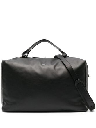 Lancel sac bagage en cuir &agrave; logo emboss&eacute; - Noir