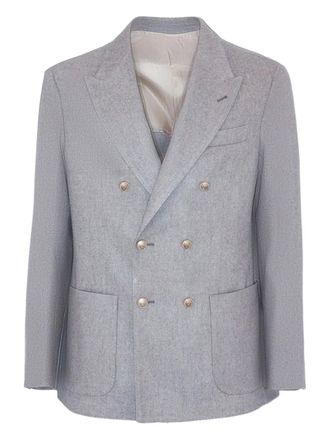 Eleventy veste croisée à revers pointus - Gris