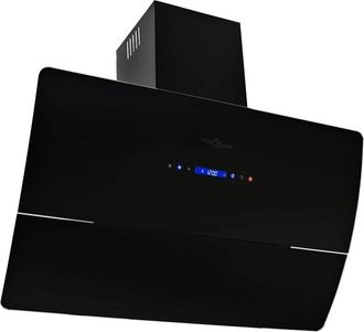 vidaXL Dunstabzugshaube Wandmontage Edelstahl 756 m&sup3;/h 90 cm Schwarz vidaXL