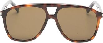 Saint Laurent Tortoiseshell-effect Pilot Sunglasses