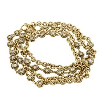 Chanel Pre-owned Vintage Metallg&uuml;rtel - - Pre-owned - Damen - Gelb - ONE SIZE