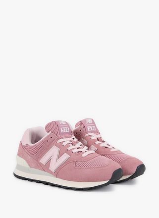New Balance Baskets en cuir et coton m&eacute;lang&eacute;s