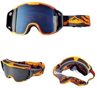 Generic Lunettes de ski anti-bu&eacute;e pour adultes, lunettes de snowboard double couche pour hommes et femmes, orange., Taille unique
