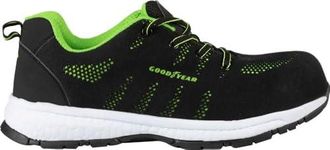 Goodyear Chaussures de s&eacute;curit&eacute; Metal-Free en Tissu Noir et Vert S1P Taille 45