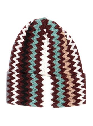 Missoni Mens Knitted Beanie Multicolour Wool Blend Acrylic Hat