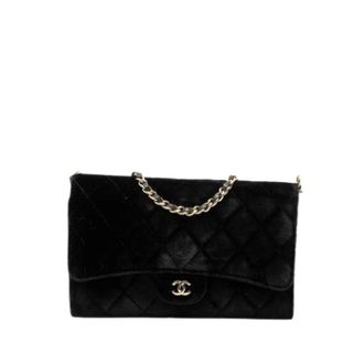 Chanel Portefeuille sur cha&icirc;ne Pre-owned - Femme - Pre-owned - Noir - Taille: ONE Size