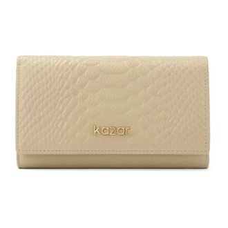 Kazar Beige Geldb&ouml;rse verziert mit exotischer Pr&auml;gung - - Accessories - Damen - Beige - ONE SIZE