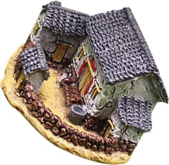 BESPORTBLE Miniatur Reetdachhaus Deko Resin Modell Realistische Micro House Landscape Vielseitige Vintage Cottage Dekoration f&uuml;r Schreibtisch B&uuml;cherregal B&uuml;ro un