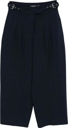 Ralph Lauren Zattary Cropped Pleated Hosen - - Trousers - Damen - Schwarzk - S