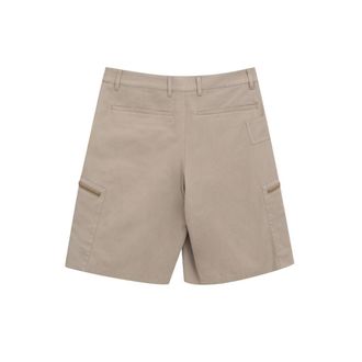 Dior Mens Beige Cotton Cargo Shorts