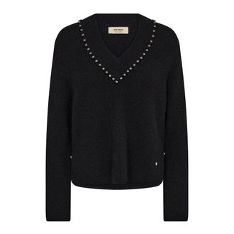 Mos Mosh MOS Mosh - Maille Tricot Col V - Femme - Pulls - Noir - Taille: 42 FR