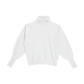 Genny Maglione Colletto Cashmere - - Knitwear - Damen - Wei&szlig; - M