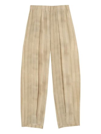 Cortana Fedra pleated print trousers - Nude