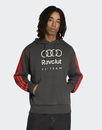 adidas adidas Performance - Audi Formula One Team DNA - Sweat &agrave; capuche en tissu &eacute;ponge - Noir utilitaire