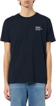 GANT Small Graphic SS Tshirt T-Shirt, Bleu Nuit, XXL Hommes